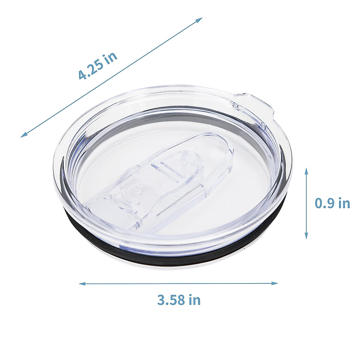 30oz Tumbler Cups Replacement Lids Compatible with YETI Rambler and More, Spill Proof Covers, Straw Friendly (Double Hole), 4 Count (Pack of 1)