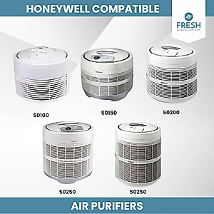 Honeywell 50100, 50150, 50200, 50250, 50300 Air Purifiers Compatible Pre Filter Deodorizes Air and Removes Odors With Activated Carbon and Zeolite To Extend Air Filter Life (2 pack)