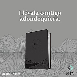 Santa Biblia NTV, Edición compacta, letra grande (SentiPiel, Carbón, Índice, Letra Roja) (Spanish Edition)