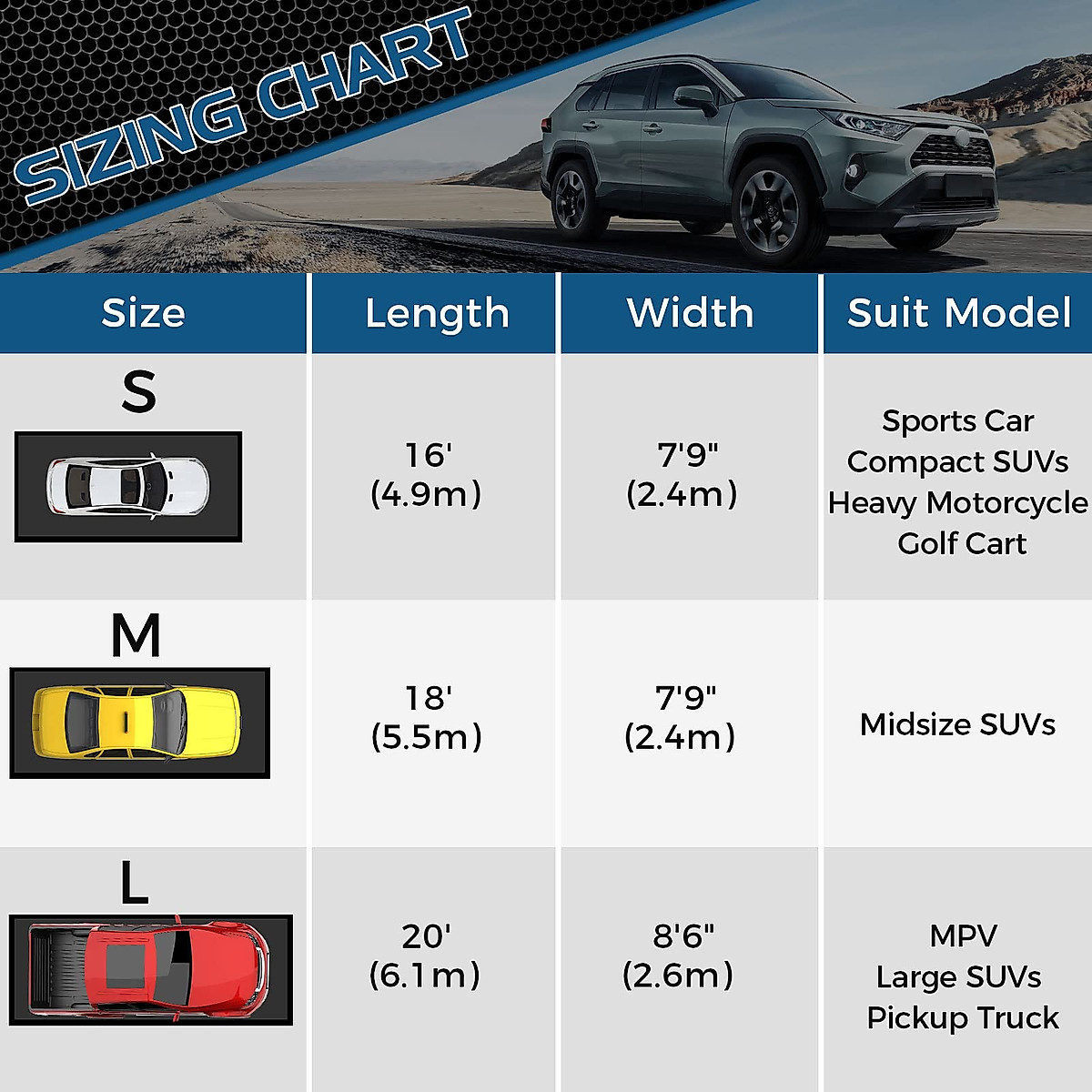 Waterproof Garage Floor Mat for Under Car, 7'9"x18' Heavy Duty Containment Mat with Free Floor Squeegee, Protects Garage Floor from Snow, Slush, Water, Mud and Oil