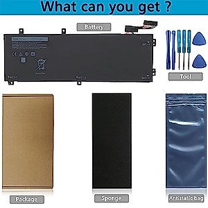 Tinkerpal H5H20 Laptop Battery Compatible with Dell XPS 15 9560 Precision 5520 Series Notebook 62MJV M7R96 05041C 5D91C 11.4V 56WH