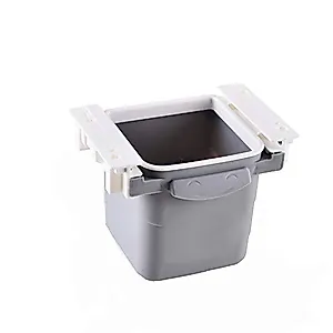 lucare Hidden Retractable Adhesive Trash Can for Office Desk Home Dustbin Garbage Waste Bin Decoration Grey Normal