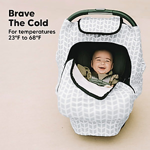 Car Seat Cover for Babies - Baby Car Seat Canopy for Spring, Autumn, Winter - Universal Stretch Fit Car Seat Covers for Babies, Boys, Girls - Breastfeeding Nursing Cover - Infant Carseat Cover (Kite)
