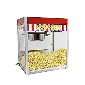 Paragon Classic Pop 20 Ounce Popcorn Machine for Professional Concessionaires Requiring Commercial Quality High Output Popcorn Equipment, Red (1120810)