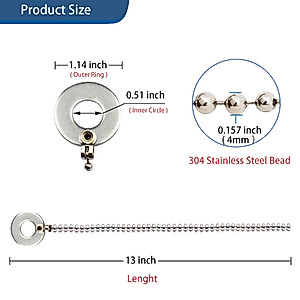 GuiPQS Cymbal Sizzler Chain Drum Set Stainless Steel Drum Cymbal Extension Chain Stainless Steel Cymbal Rattler Sizzler Extension Chain For Adult, Child, Band And Drum Lover 3 Pack