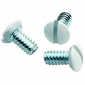 Legrand Pass & Seymour 510WCC20 Wall Plate Screws, Oval Head Milled Slot, 1/2" Long, 6 x 32 Thread, White (10 Pack)
