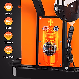 EMUQUD Wheelbarrow Utility Cart, Electric Powered Cart 48V28Ah 1000W Capacity 2200lbs (One Ton), Material Hauler, Utility Cart, Electric Wagon, Electric Deer Cart for Farm and Garden,All Purpose