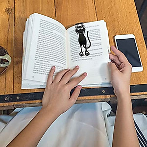 Curious Cat Bookmark for Cat Lovers - Locate Reading Progress with Cute Cat Paws Cute Cat Bookmarks 3D PVC Cat Book Markers Cartoon Animal Book Marks for School Office Home Supplies (2pcs)