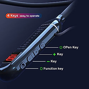 CCICITA 100 Hours Playtime Neckband Bluetooth Headphones with Digital Display, in Ear Wireless Earphones with Microphone, Bluetooth 5.2, USB-C Fast Charging, for Workout Running Sport Work