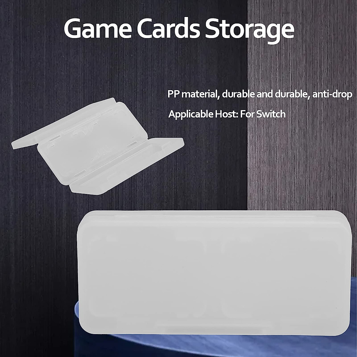 4-In-1 Game Cards Case, PP Material Game Cards Storage, Light In Weight Scratch-Resistant Game Cartridge Holder, for Switch(Four card boxes through white)