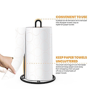 Paper Towel Holder-Black Kitchen Roll Holder for Kitchen Roll Organize