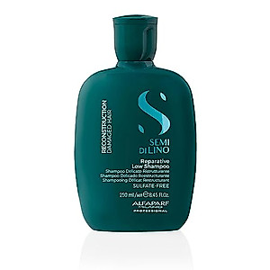 Alfaparf Milano Semi Di Lino Reconstruction Reparative Shampoo for Damaged Hair - Color Safe, Hydrating Shampoo for Dry Hair - Restores Fiber & Elasticity - Sulfate & Paraben Free - Vegan (8.45 oz)