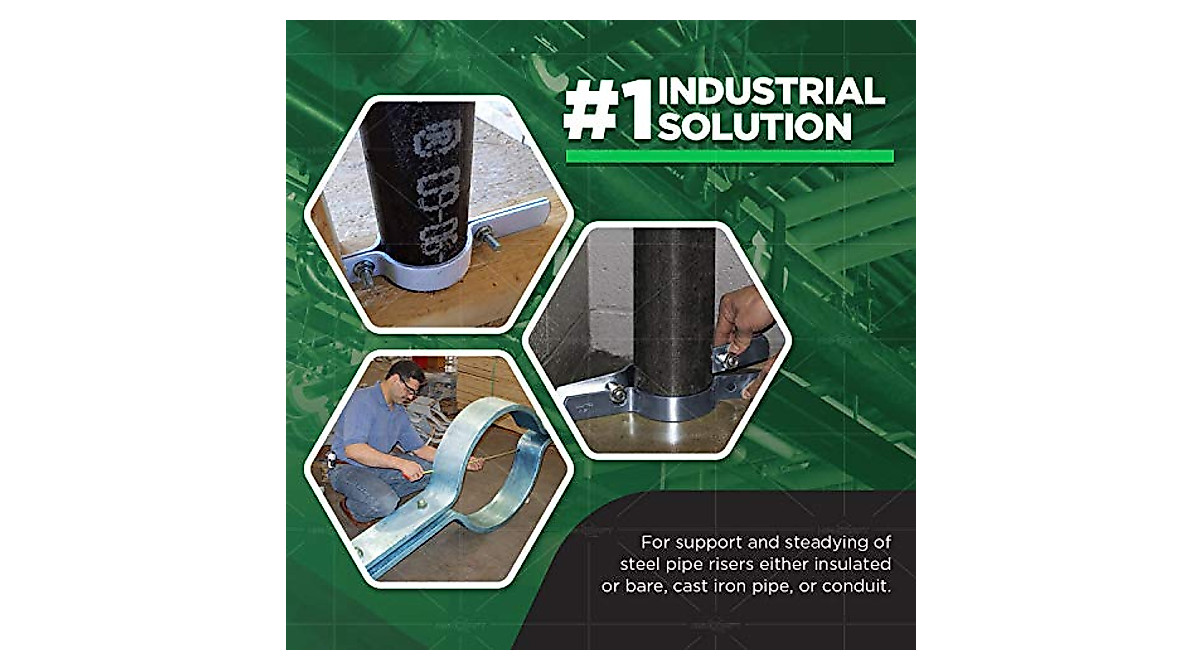 Highcraft DMST-H06 Riser Clamp Vertical Pipe Hanger for Copper, Iron ...