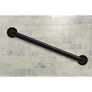 Moen Concealed Grab Bar AC Matte Black 24-Inch Bathroom Safety Grab Bar, R8924BL