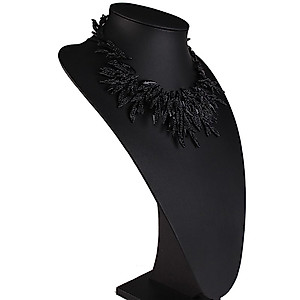 Zthread Vintage Bib Choker Collar Neklace Black Leaf Statement Collar Necklace Woman Fashion Jewelry Necklace