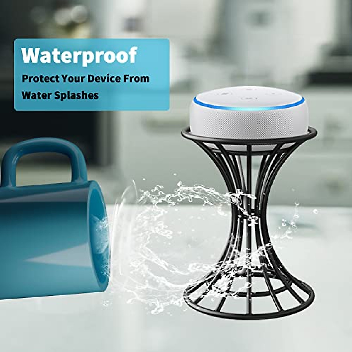 Hangcheng Smart Speaker Table Stand for Echo Dot 5nd/4rd/3th/2th Gen, Echo 4nd/3rd/2th Gen, Echo Glow, Homepod Mini and Google Home Mini/Nest Mini,Desktop Holder Protect Smart Speaker