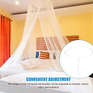 Kisangel Net Stand Adjustable Crib Canopy Holder Clip- on Net Holder Support Bracket Mounting Rack Accessories for Home Crib Cot Bed Easy Assembly Installation