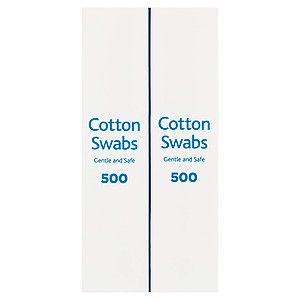 Equate Cotton Swabs Twin Pack, 1000 Count - 2 Pack (for Ears, Beauty, Makeup, Babies, Dogs, Pets, and More). Includes 2000 Count Total (4x 500 Count = 2000 Total).