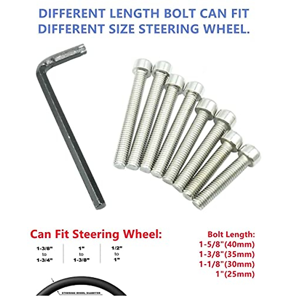 Dsnaduo 1 SET Deluxe Steering Wheel Spinner Knob TY26583 Compatible with John Deere Kubota Tractor, Lawn Mowers, Replaces for New Holland 73340101, Fits All Steering Wheels up to 1-1/4" Thick