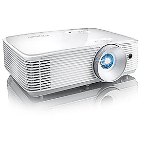 Optoma HD28HDR 1080p Home Theater and Gaming Projector Bundle with Minolta 120" Home Theater Projector Screen 16:9 Indoor Outdoor Folding with Mount Hooks