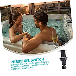 SOESFOUFU Kitchen Air Switch Trash Disposal Button Garbage Disposal Supplies Air Switch Push Button Air Button Professional Garbage Disposal Garbage Waste Button Bathtub Black Plastic