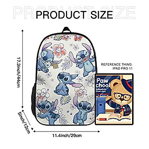 RERUNINGO Large Capacity Lightweight Simple Personality Design Premium Material Durable 17" Backpack Boys Girls Shoulder Bags