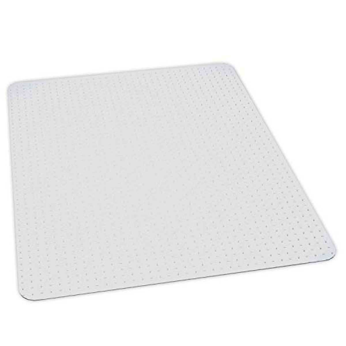 Chair Mat for Medium Pile Carpet, 60"x72" Rectangle, Clear Vinyl Beveled Edge, Clear