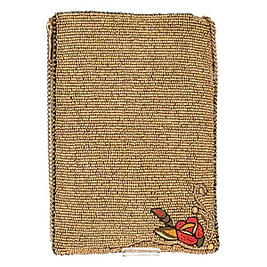 Mary Frances I Love Peace Beaded Mini Crossbody Clutch Handbag, Multi