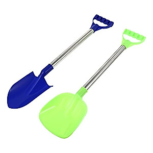 Sewroro Beach Shovels Beach Shovels 2pcs Shovels Toys Beach Snow Toys Shovels Sand Shovel Plastic Snow Shovels for Outdoor Garden Backyard Beach Snow(Random Color) 50cm Kids Snow Shovel Snow Pusher