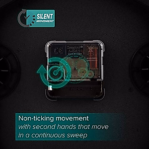 La Crosse Technology 10-inch Orion Metal Wall Clock with Silent Movement - 404-3725