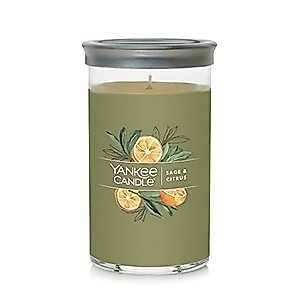 Yankee Candle Sage & Citrus Signature Medium Pillar Candle, 14.25oz
