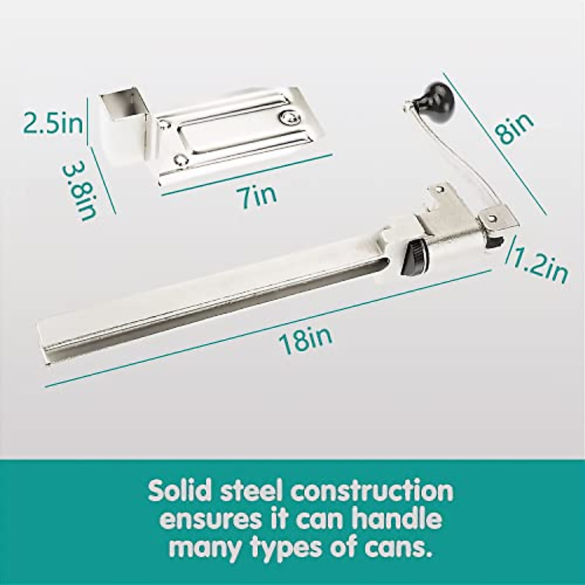 SoB Commercial Can Opener Manual Heavy Duty 18 inch - Industrial Can Opener for Big Cans, Hand Can Opener, Table Bench Clamp for Kitchen Restaurant Home (#1)