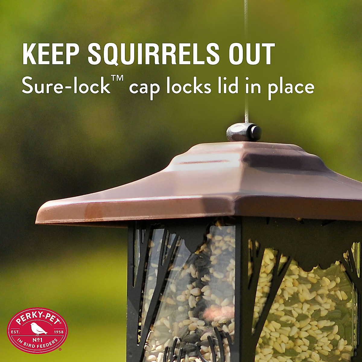 Perky-Pet 8504-1SR Wilderness Lantern Style Bird Feeder - 2 lb Seed Capacity