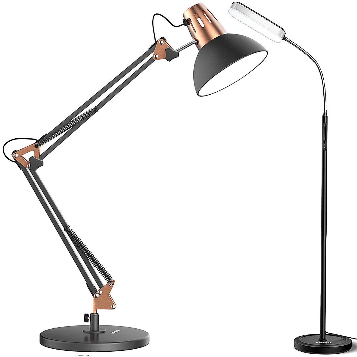 Bundles-2 Items: Metal Desk Lamp + 19W LED Floor Lamp