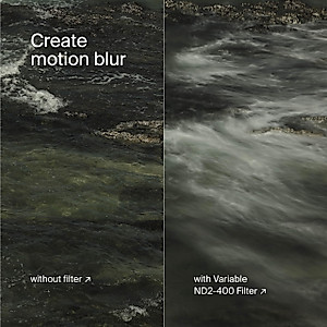 Urth 82mm ND2-400 Variable ND Lens Filter - 1-8.6 Stop Range, Ultra-Slim 20-Layer Nano-Coated Neutral Density Filter for Cameras