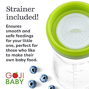 Gogi Baby - 4 oz Silicone Baby Food Dispensing Spoon - 2 Pack - Great for 4+ Month Infants - Includes Stopper - Easy to Use and Mess-Free - Precise Food-Release Feeder - Great for Travel (Green)