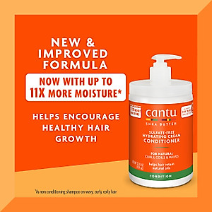 Cantu Sulfate-Free Hydrating Cream Conditioner with Shea Butter for Natural Hair, 25 fl oz