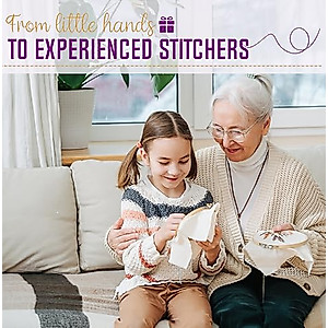 ARTIFICAY 4Set Embroidery kit for Beginners with Embroidery Patterns, Embroidery Kits for Kids, Needlepoint Kits for Beginners, Beginner Embroidery kit for Adults, Ideal Hand Embroidery kit to Learn