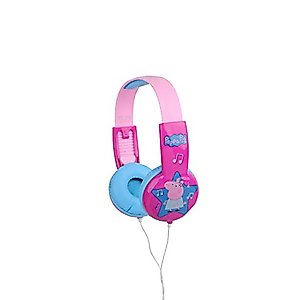 Peppa Pig Kids Safe Over The Ear Headphones HP2-03708 | Kids Headphones, Volume Limiter for Developing Ears, 3.5MM Stereo Jack, Recommended for Ages 3-9, by Sakar