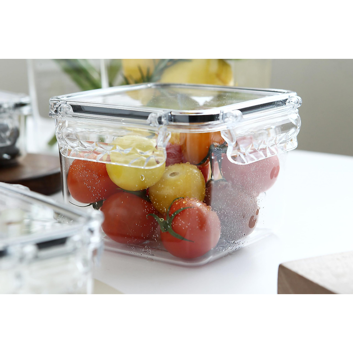 gotman Airtight Food Storage Container With Lid (47.3oz) BPA-Free | Meal Prep | Microwave, Freezer and Dishwasher Safe Leak-Proof | Kitchen Fridge Organizer Boxes | lids airtight sealing