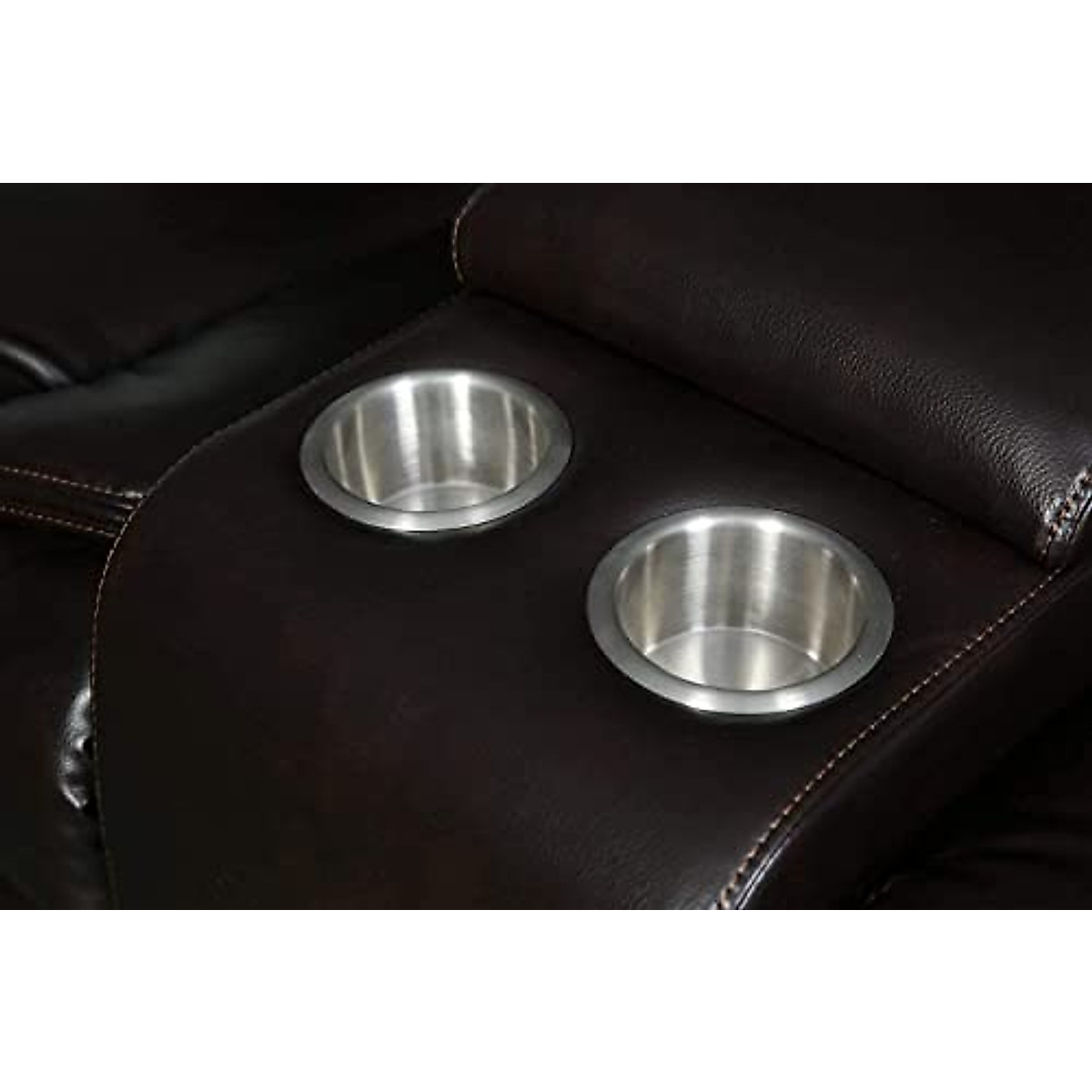 Blackjack Furniture Marsden Modern Leather Air Reclining Living Room Sectional, Brown