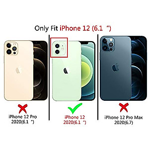 Ownest Compatible for iPhone 12 Case [Not fit iPhone 12 Pro 6.1‘’] for Clear Frosted PC Back 3D Floral Girls Woman and Soft TPU Bumper Silicone Slim Shockproof Case for iPhone 12 6.1''-Purple