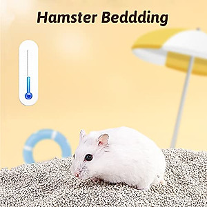 Hamiledyi Hamster Litter Potty Sand, 5.5 LB Small Animal Litter Pellets Dust Free Ferret Bathing Sand Gerbil Sand Bath Guinea Pig Bedding for Bunny Hedgehog Rabbit Dwarf Syrian Mouse (Apple)