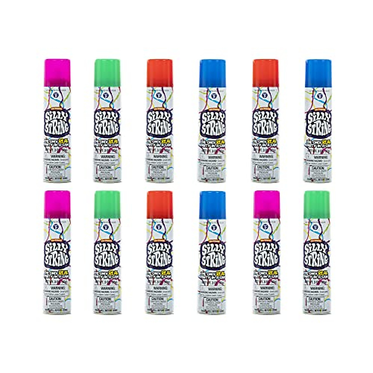 The Original Silly String Party Pack - 12 Colors, Non-Flammable Fun