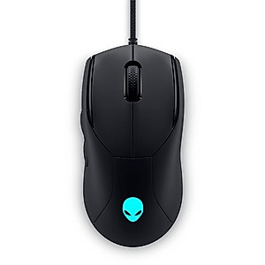 Alienware AW320M Wired Gaming Mouse, USB-A, Optical Sensor, 6 Configurable Buttons, Black