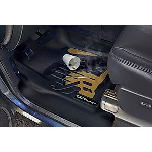 SMARTLINER Floor Mats - Cargo Liner Behind 3rd Row Set Black Compatible with 18-21 Expedition/Navigator 2nd Row Bench Seat (no Max or L)