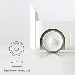 YouCopia RollOut Caddy Under Sink Organizer, 8" Wide, White