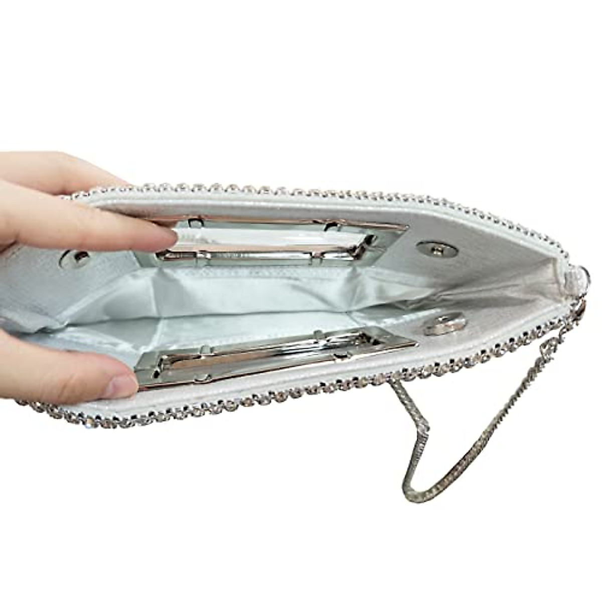 Halemet Rhinestone Crossbody Bags for Women Elegant Evening Bag Satchel Crossbody Bag Purses for Wedding Party 2023