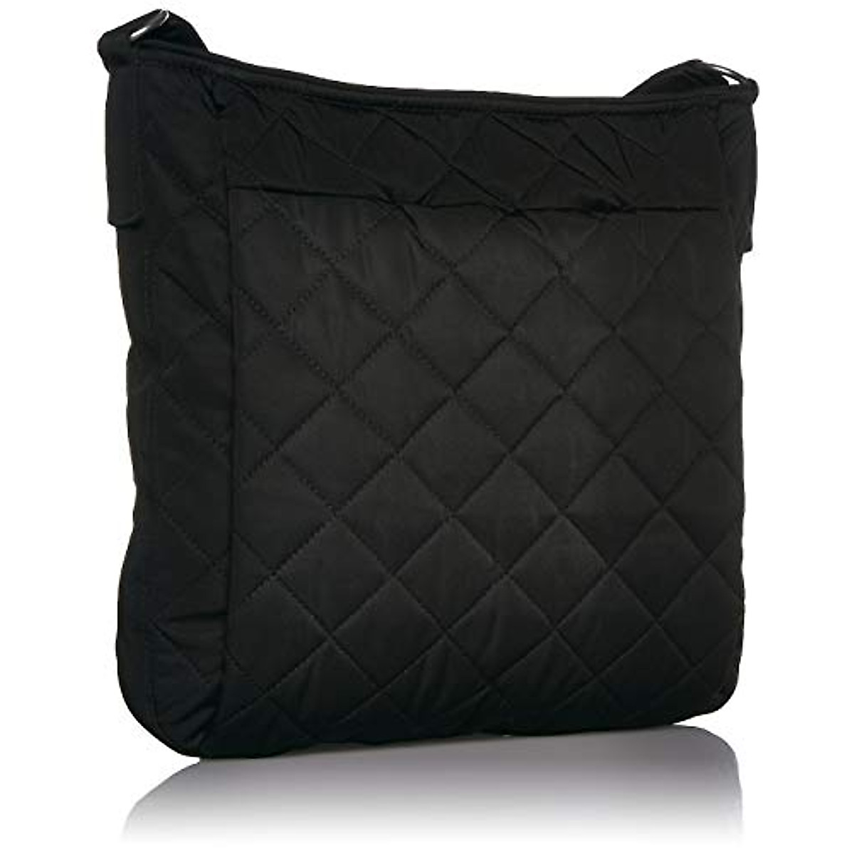 Vera Bradley Women's Performance Twill Triple Zip Hipster Crossbody Purse, Black, One Size