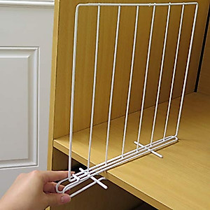 Evelots 8 Pack Shelf Dividers for Wood Shelves, Closet Organization-12 Inches Tall/Reinforced Wide Bottom for Added Stability